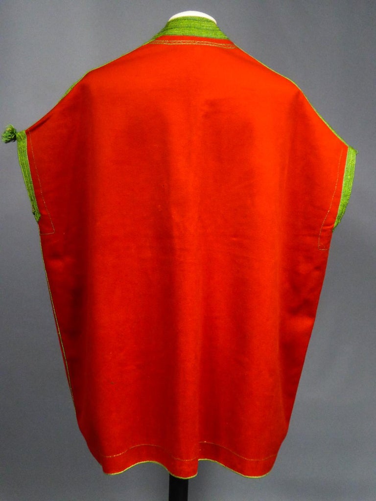 A Ceremonial Jebba Tunic in Felt Embroidered with Silk - Tunisia Circa ...