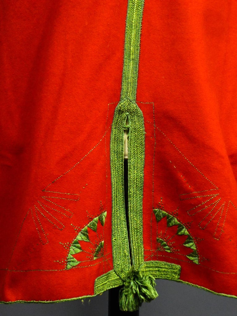 A Ceremonial Jebba Tunic in Felt Embroidered with Silk - Tunisia Circa ...