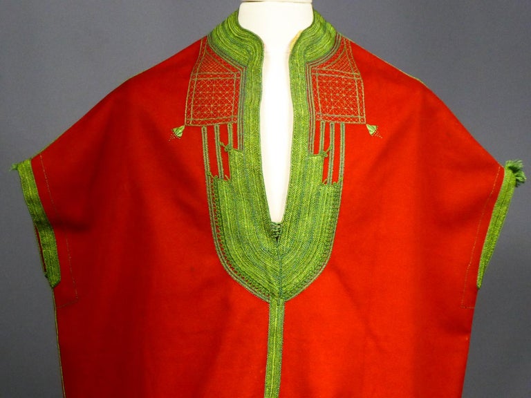 A Ceremonial Jebba Tunic in Felt Embroidered with Silk - Tunisia Circa ...