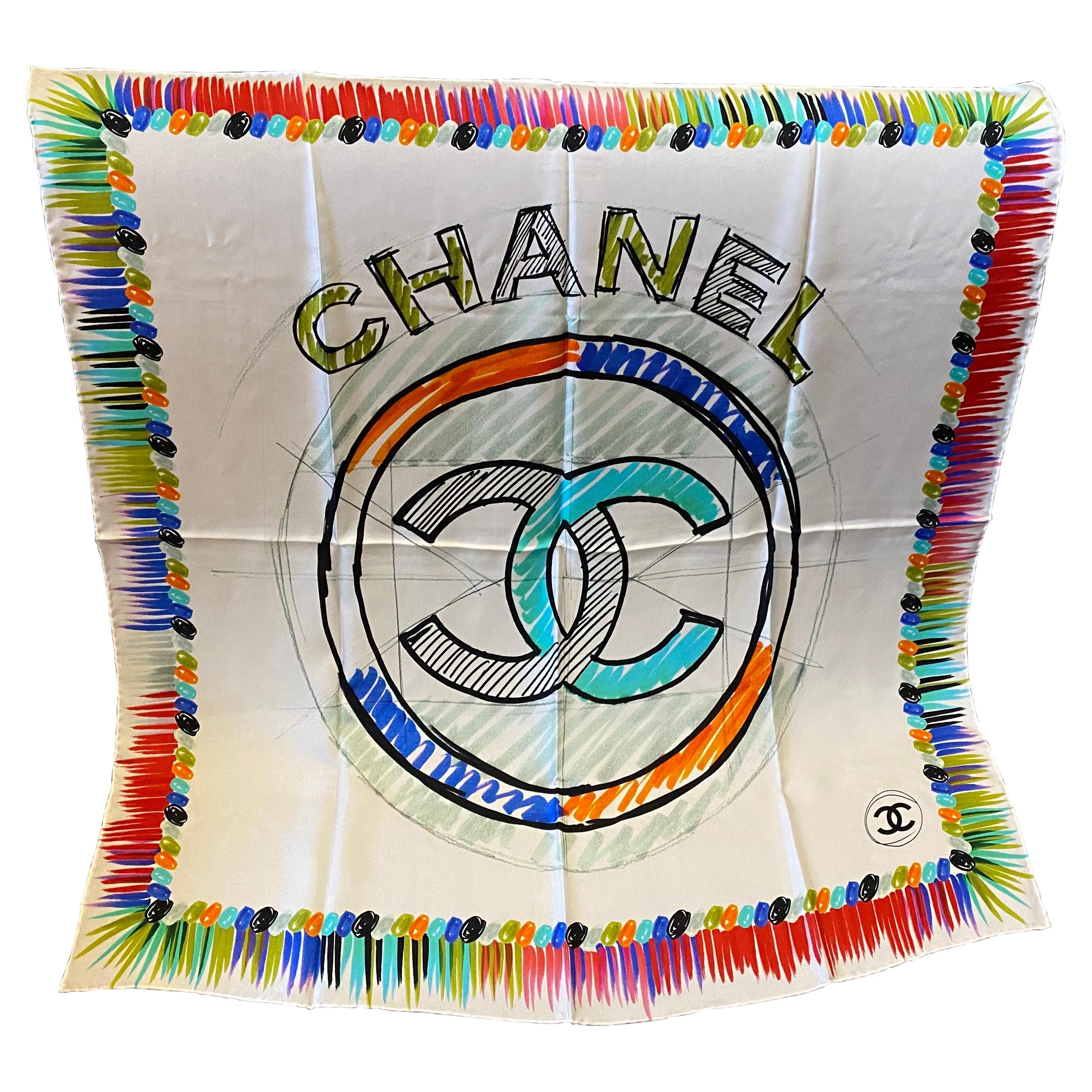 A Chanel Vintage Silk Foulard at 1stDibs
