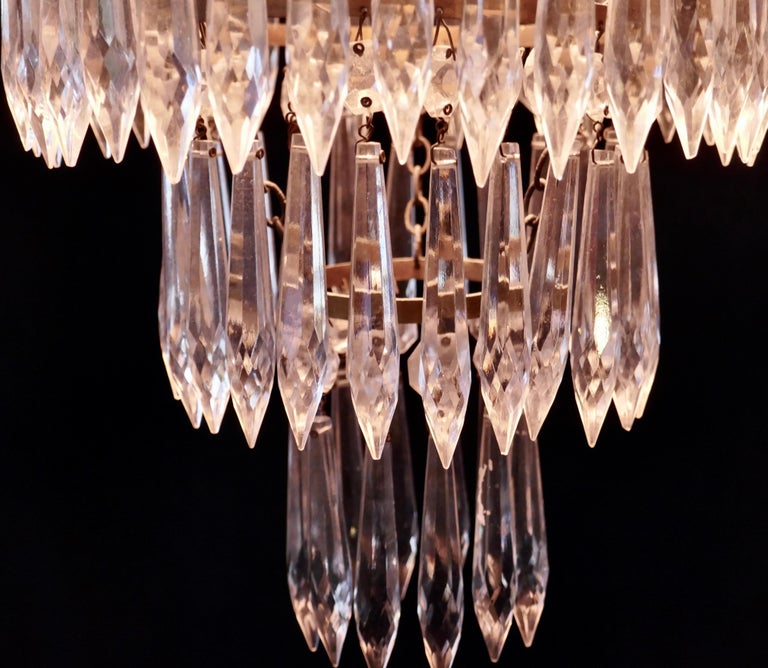 Charming Art Deco 4-Tier Waterfall Pendant Chandelier at 1stDibs