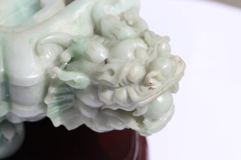 Chinese Carved Jade Box and Cover For Sale at 1stDibs