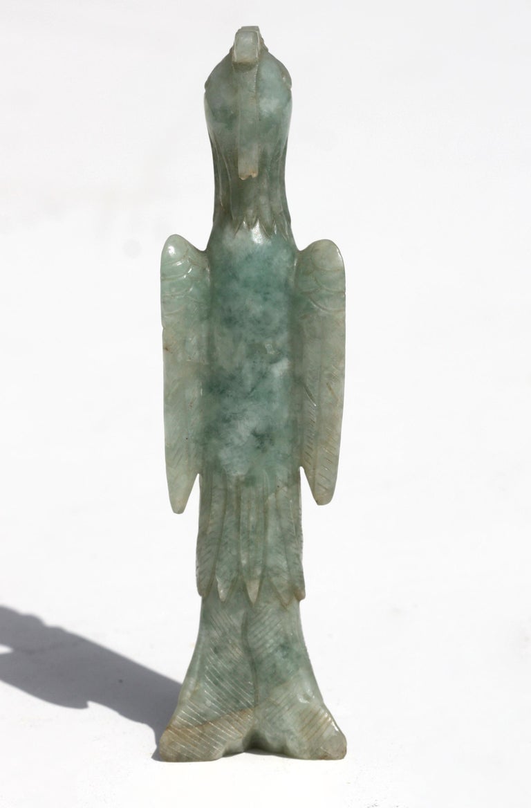 Chinese Carved Jade Figure of a Phoenix For Sale at 1stDibs