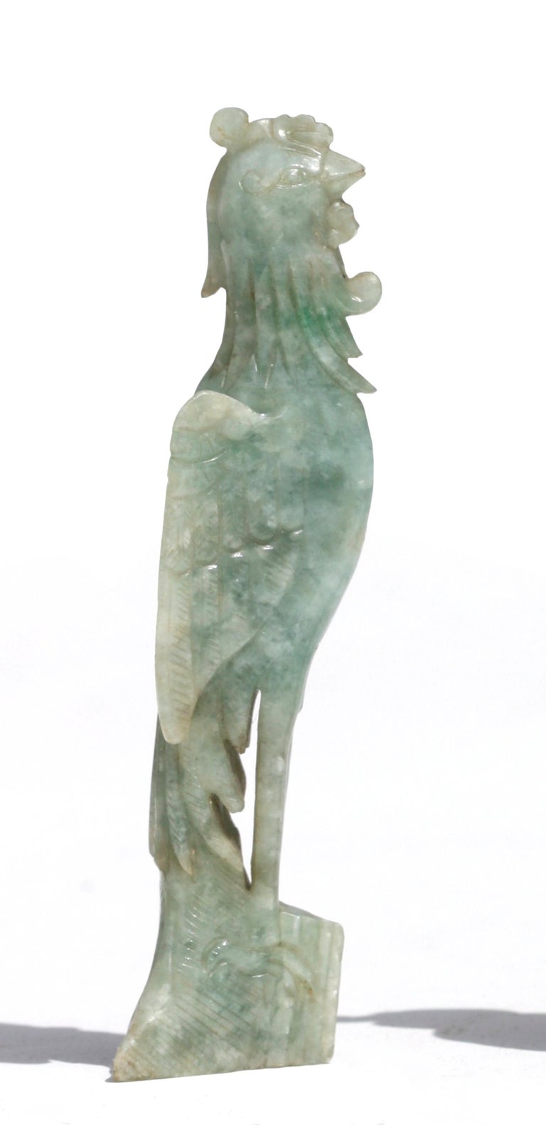 Chinese Carved Jade Figure of a Phoenix For Sale at 1stDibs