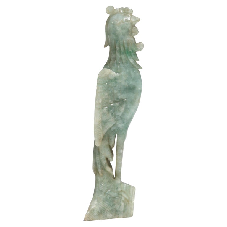 Chinese Carved Jade Figure of a Phoenix For Sale at 1stDibs