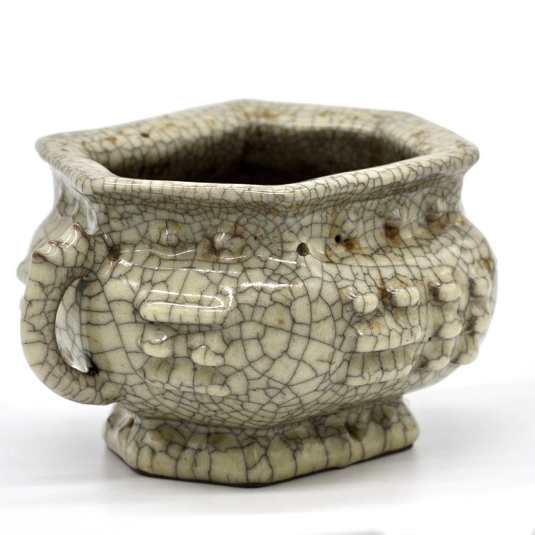 Chinese Glazed Censor of Bombe Form For Sale at 1stDibs