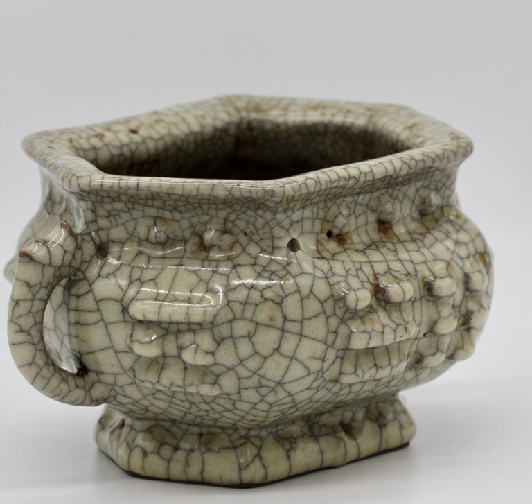 Chinese Glazed Censor of Bombe Form For Sale at 1stDibs