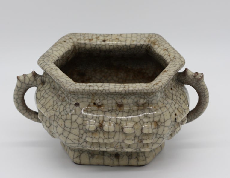 Chinese Glazed Censor of Bombe Form For Sale at 1stDibs