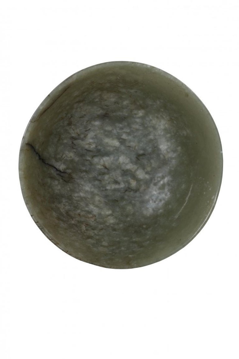 Chinese Grey Jade Imperial Style Bowl For Sale at 1stDibs