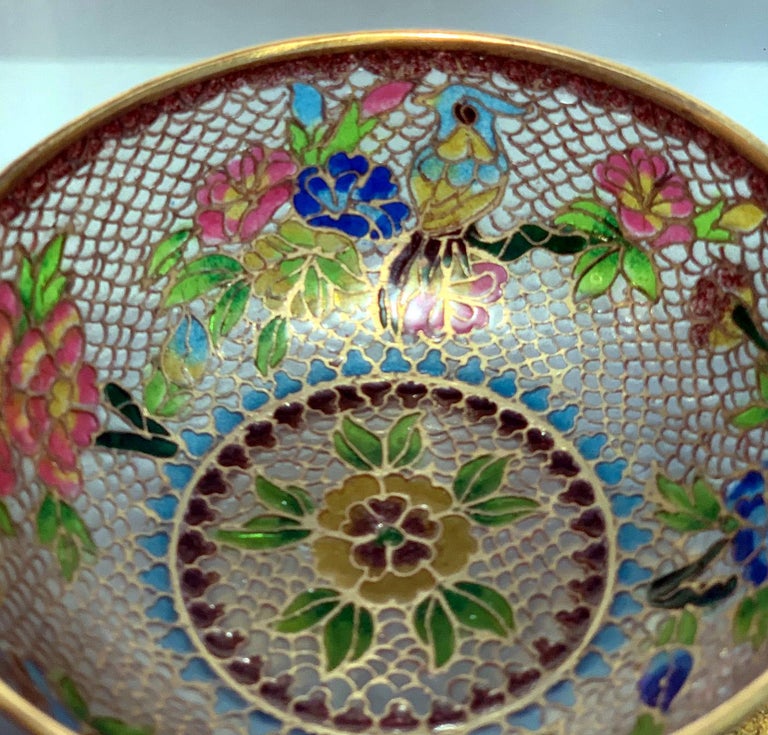 Chinese Plique-a-Jour Bowl For Sale at 1stDibs
