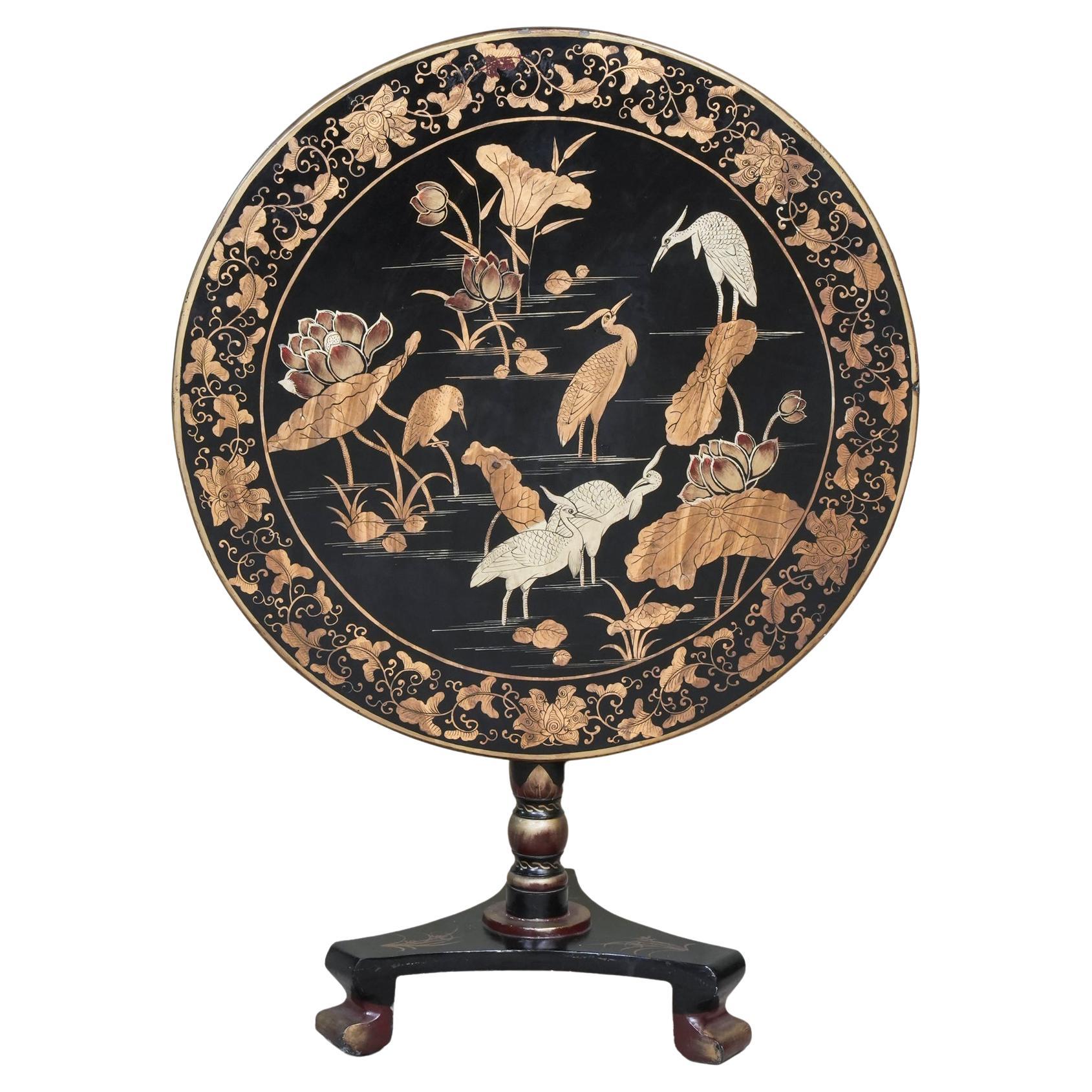 Antique Cast Iron Base Tilt Top Table For Sale at 1stDibs