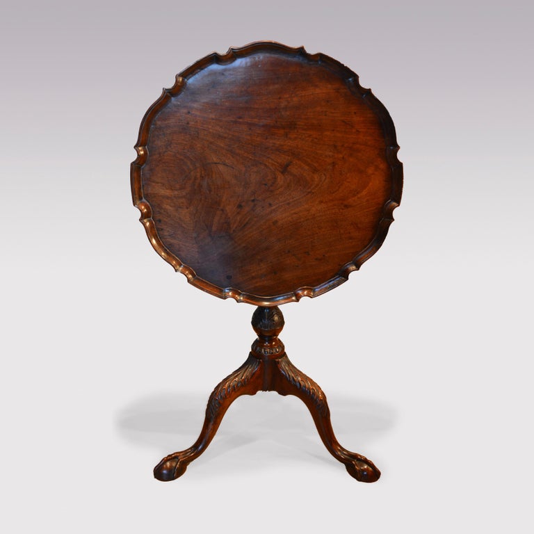 Chippendale Period Mahogany Pie-Crust Tripod Table at 1stDibs