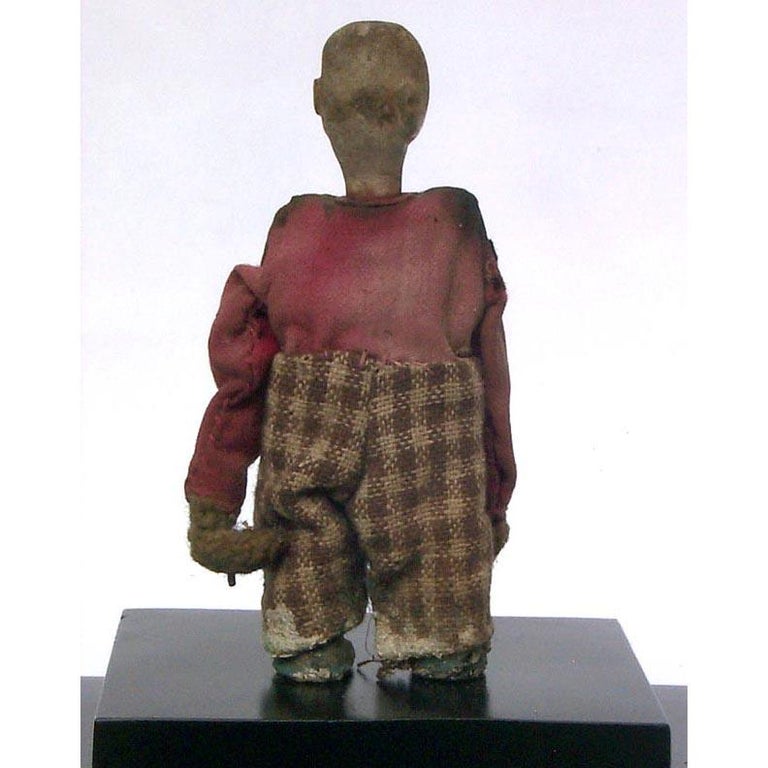 circa 1910 Hand Carved Folk Art Man with Red Shirt, from a Logging ...