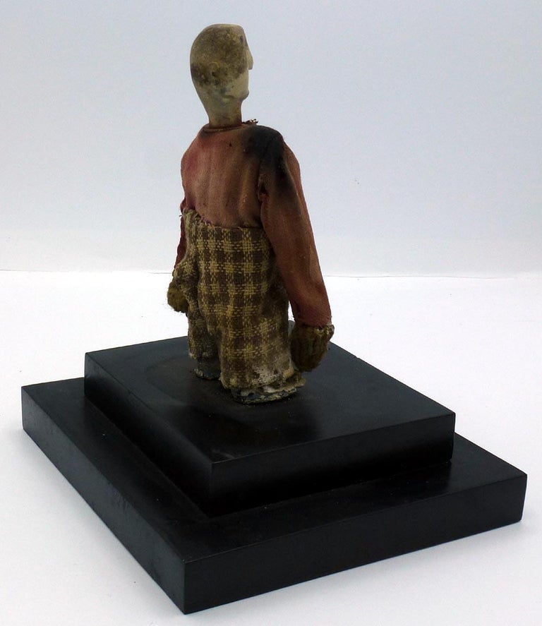 circa 1910 Hand Carved Folk Art Man with Red Shirt, from a Logging ...