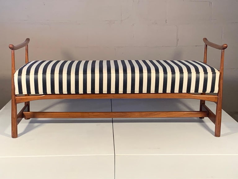 Classic Asian Style Bench in Walnut at 1stDibs | asian bench
