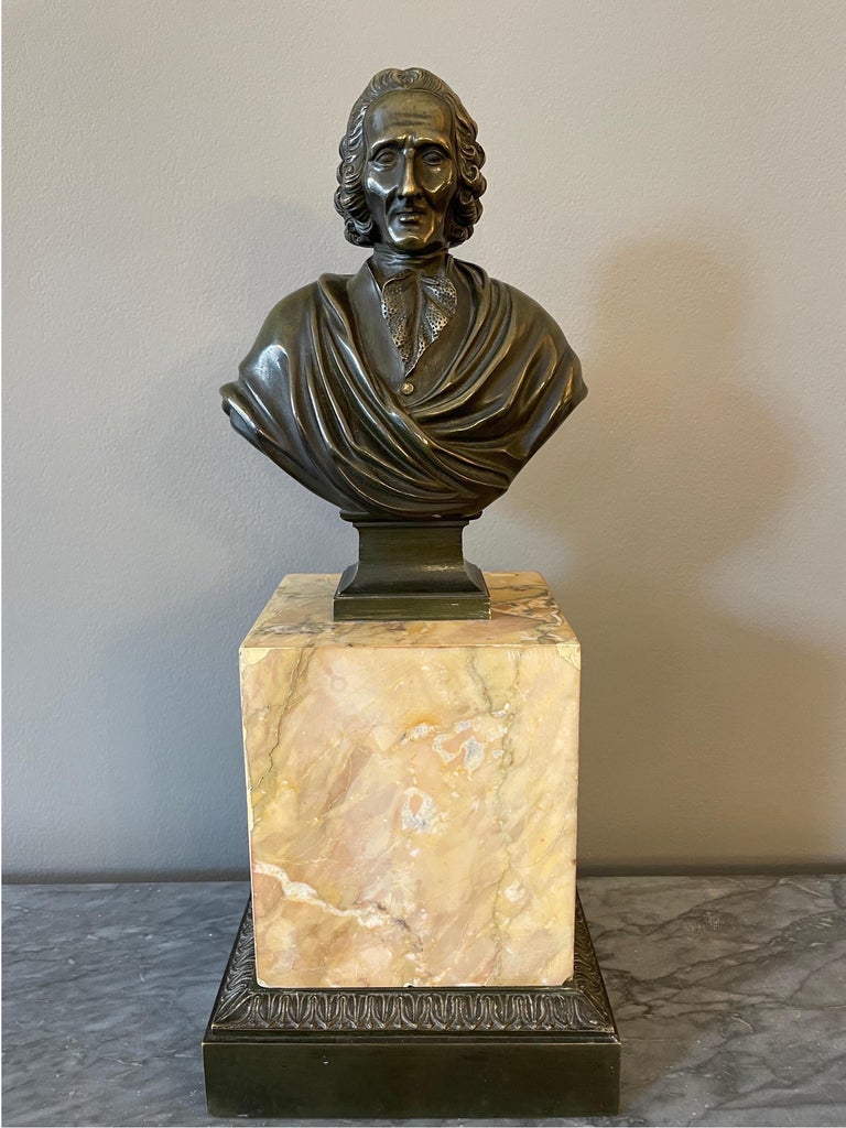 Classical Bronze Bust on Marble Plinth at 1stDibs