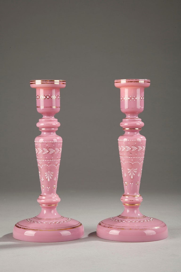Collection of 10 Mid-19th Century Pink Opaline at 1stDibs