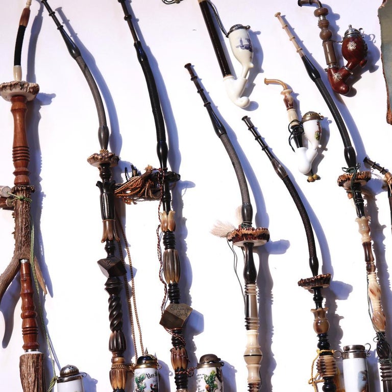 Collection of 13 Traditional German Porcelain Tobacco Pipes For Sale at ...