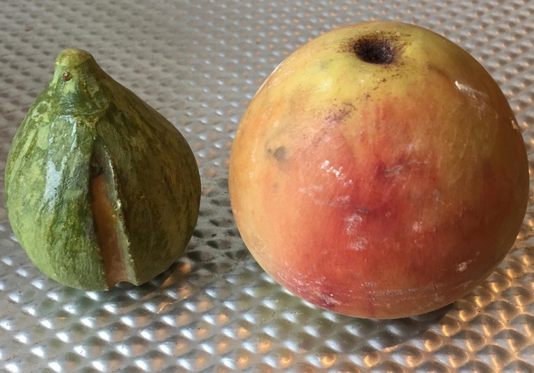 Collection of 19th Century Italian Carved Marble Fruit in a Marble ...