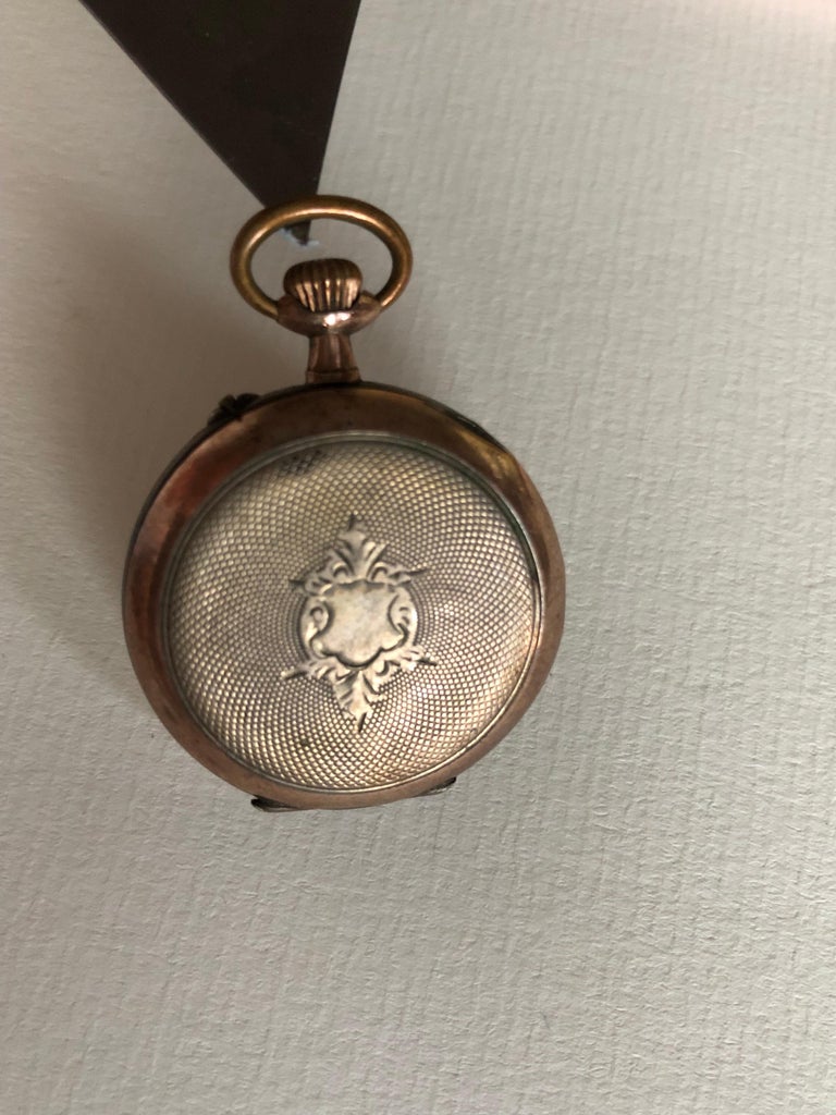 Collection of 4 Pocket Breguet Silver, Gold Watches, Enamel Pearls ...