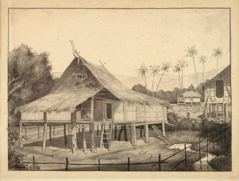 Collection of Colonial Drawings Depicting Indonesia by J.G. Sinia ...