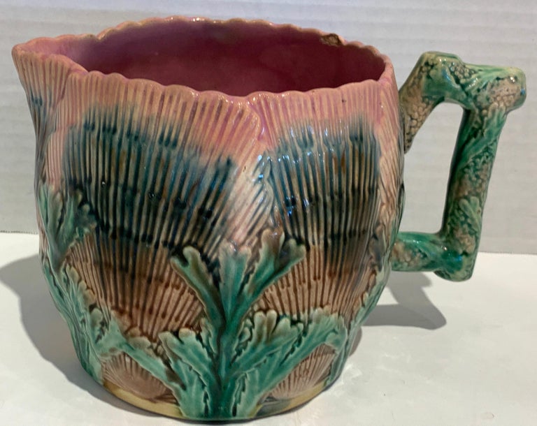 Collection of Six Etruscan Majolica Shell and Seaweed Pitchers For Sale ...