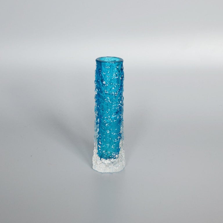 Collection of Six Textured Glass Vases by Geoffrey Baxter for ...