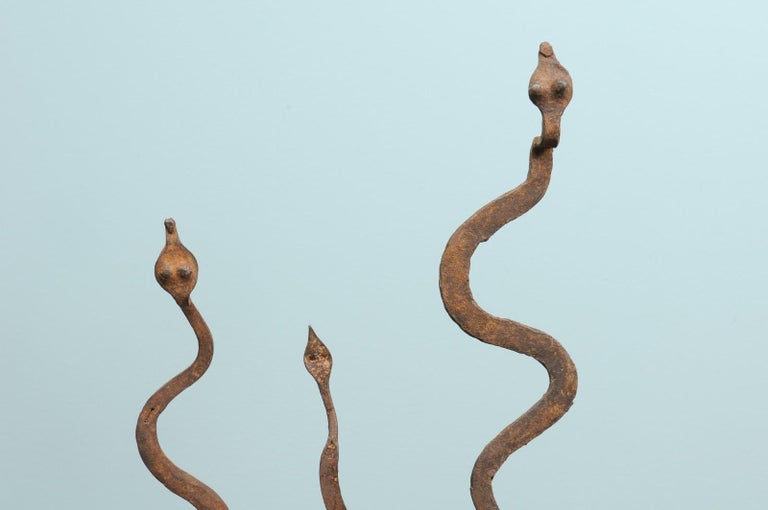 Collection of Three Lobi Snake Currencies on Stand For Sale at 1stDibs