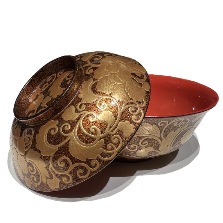 Complete Set of 10 Lacquer Bowls, Japan Meiji Period For Sale at 1stDibs