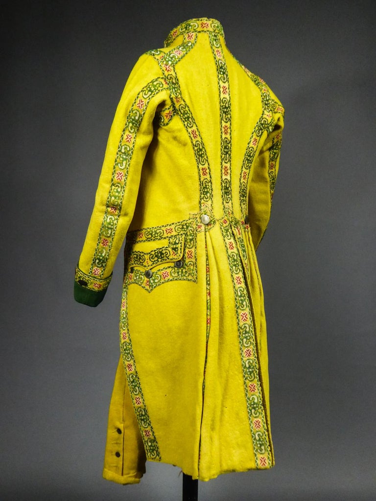 A Complete Woolen and Appliqué Ribbons Livery Frock Coat - Spain Circa ...