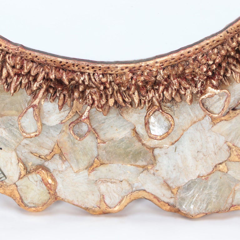 Contemporary Artist Made Gilt Resin and Mica Mirror at 1stDibs