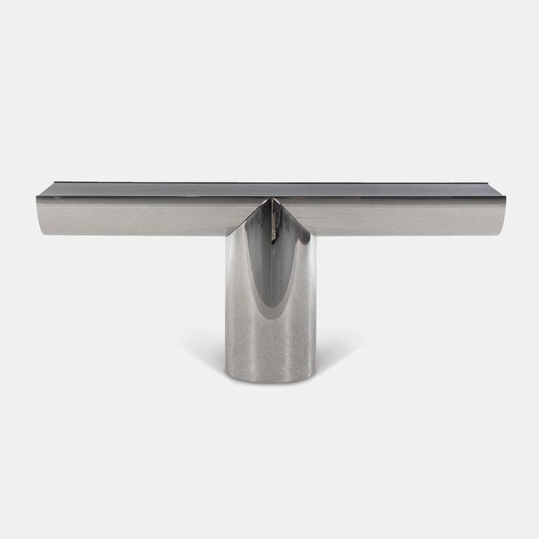 Contemporary Design J. Wade Beam Tee Console Table at 1stDibs