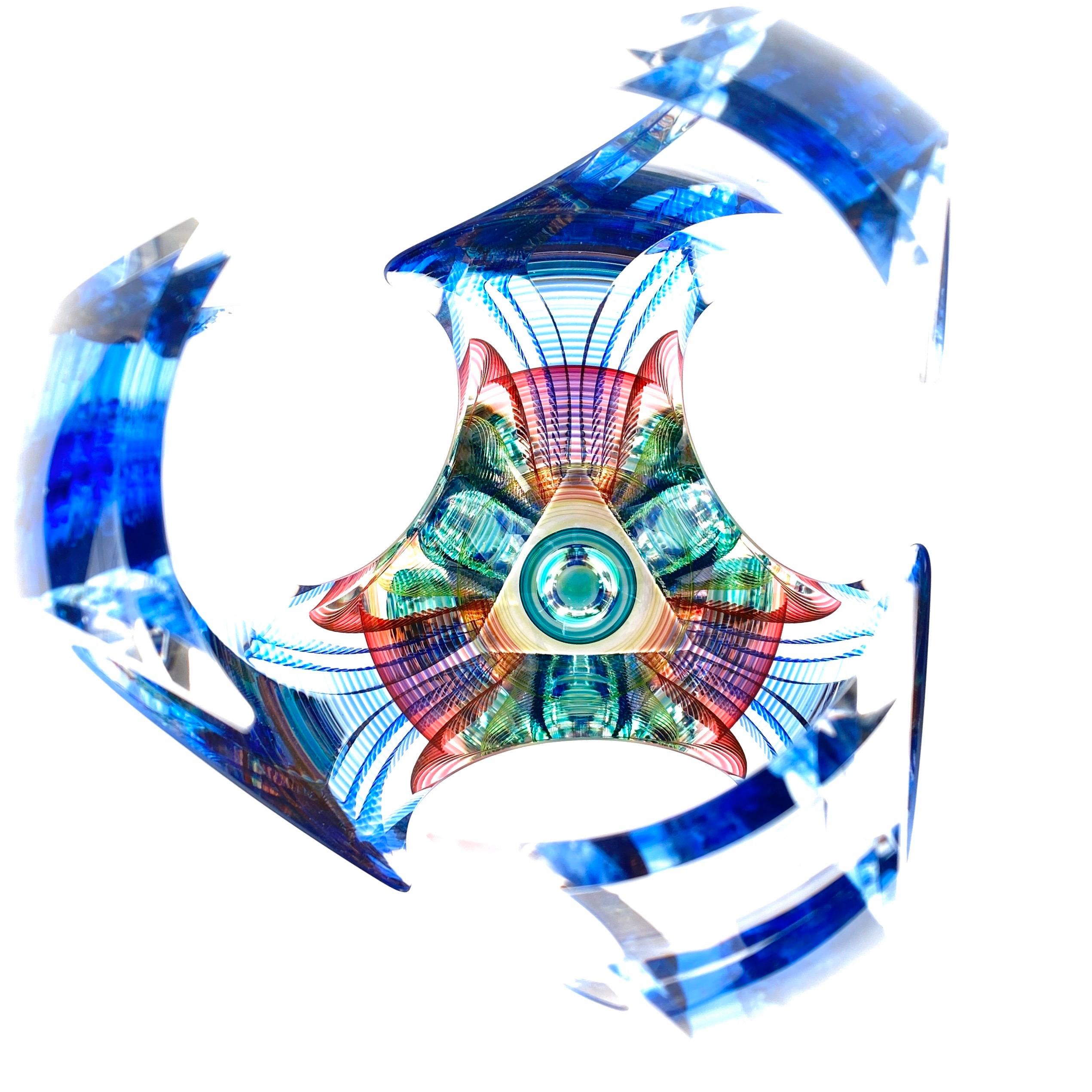 Contemporary Glass “Vortex Sculptural Vase by, Kit Karbler and Michael ...