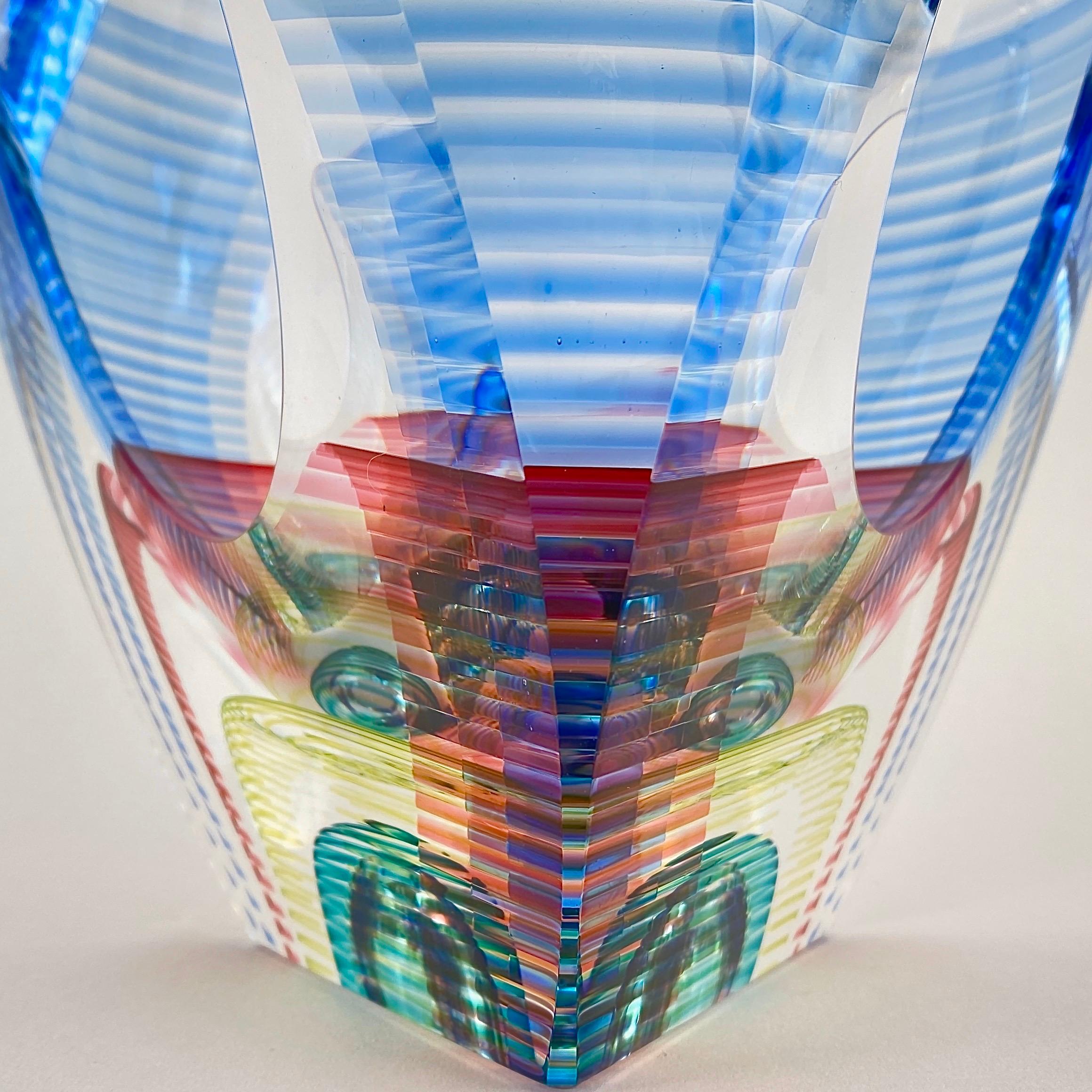 Contemporary Glass “Vortex Sculptural Vase by, Kit Karbler and Michael ...