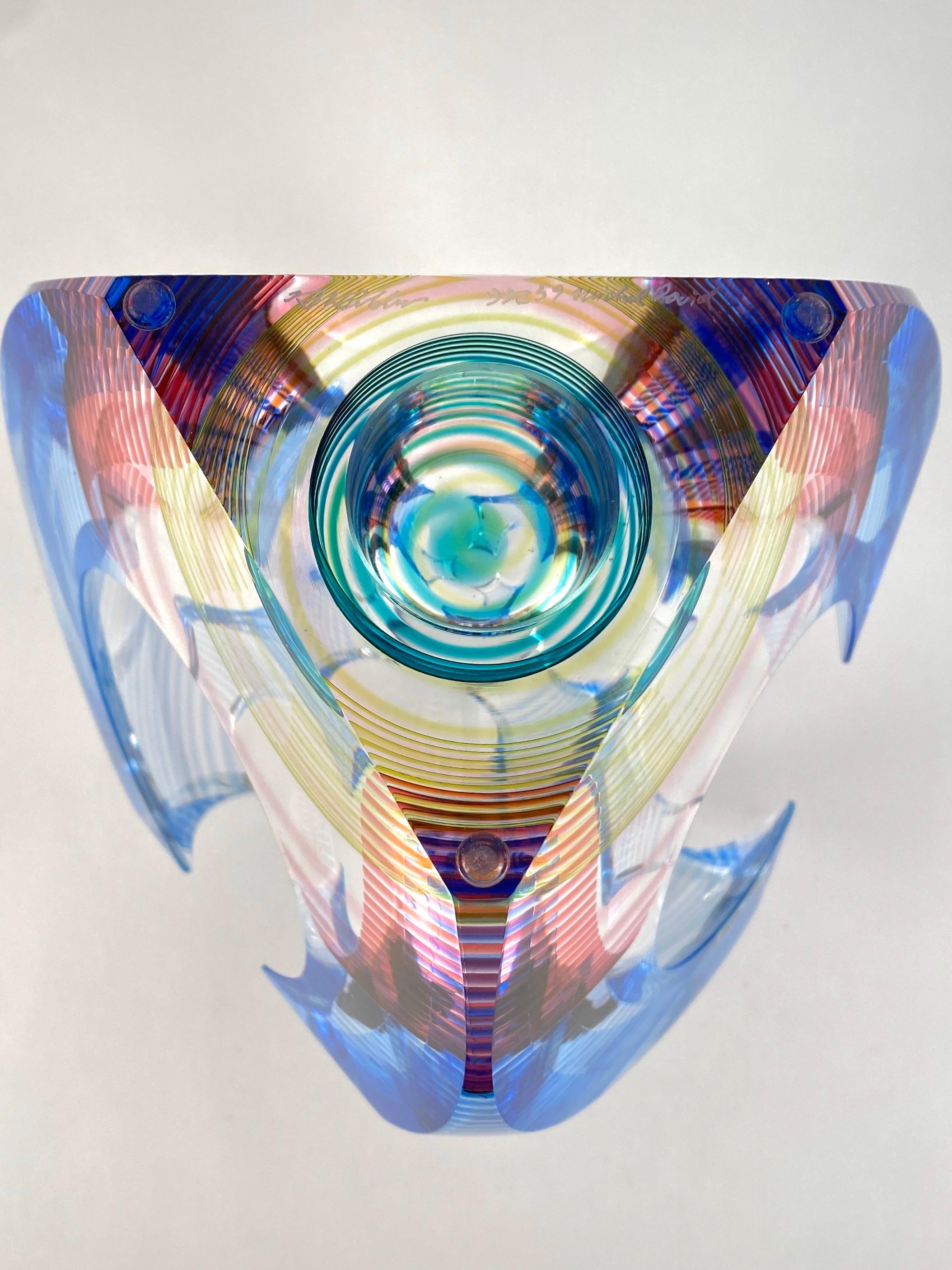 Contemporary Glass “Vortex Sculptural Vase by, Kit Karbler and Michael ...