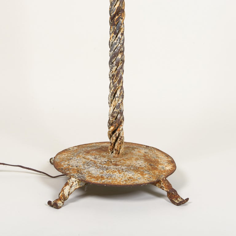 Continental Painted Steel Floor Lamp For Sale at 1stDibs