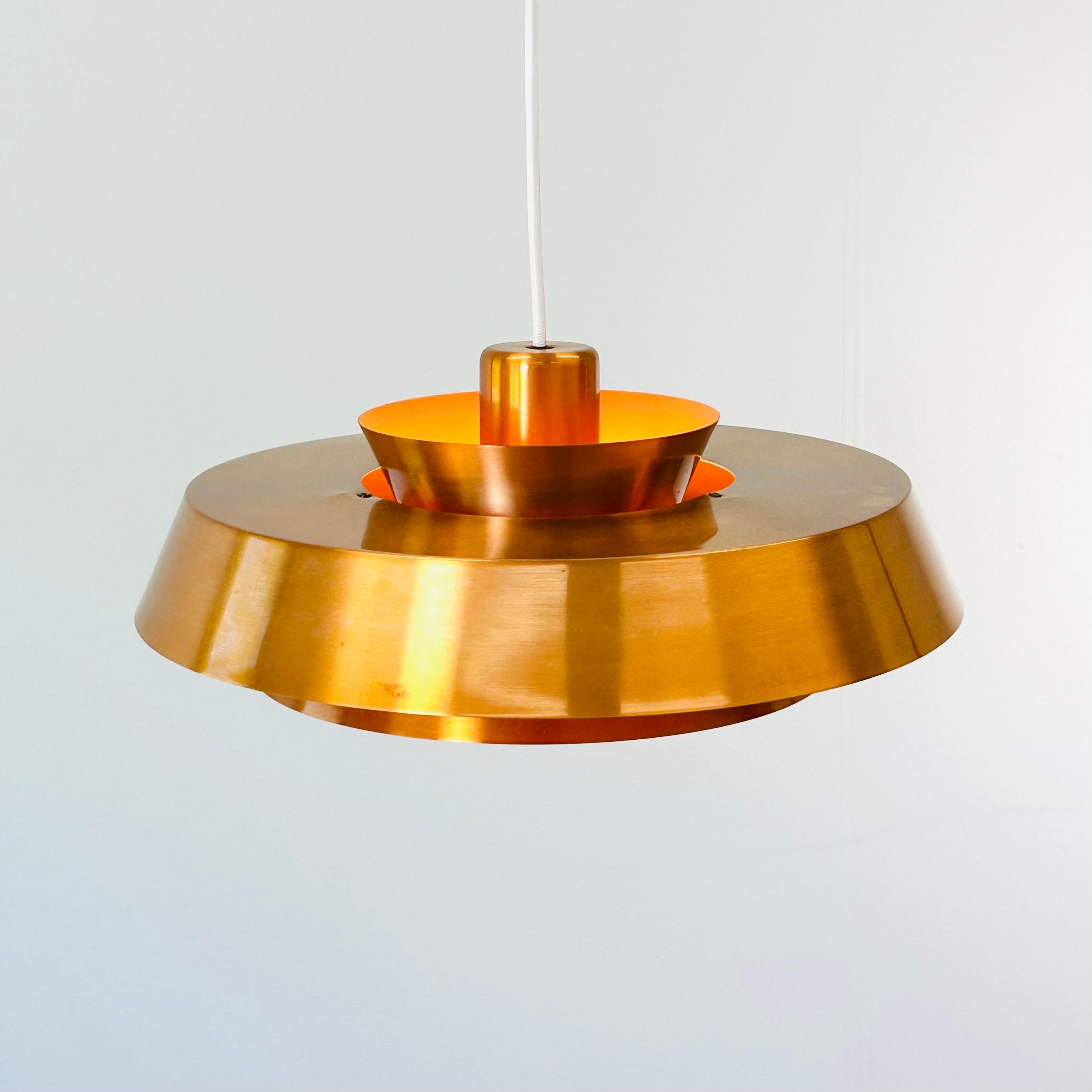 Copper Nova Pendant Light by Jo Hammerborg for Fog and Morup, 1960s ...