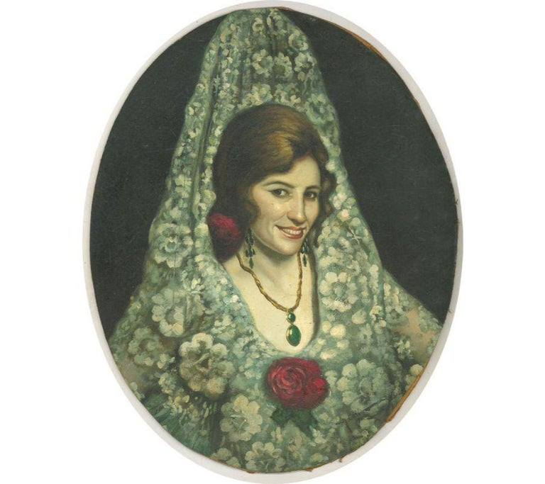 A. Costa - A. Costa - 1912 Oil, Portrait of a Spanish Lady For Sale at ...