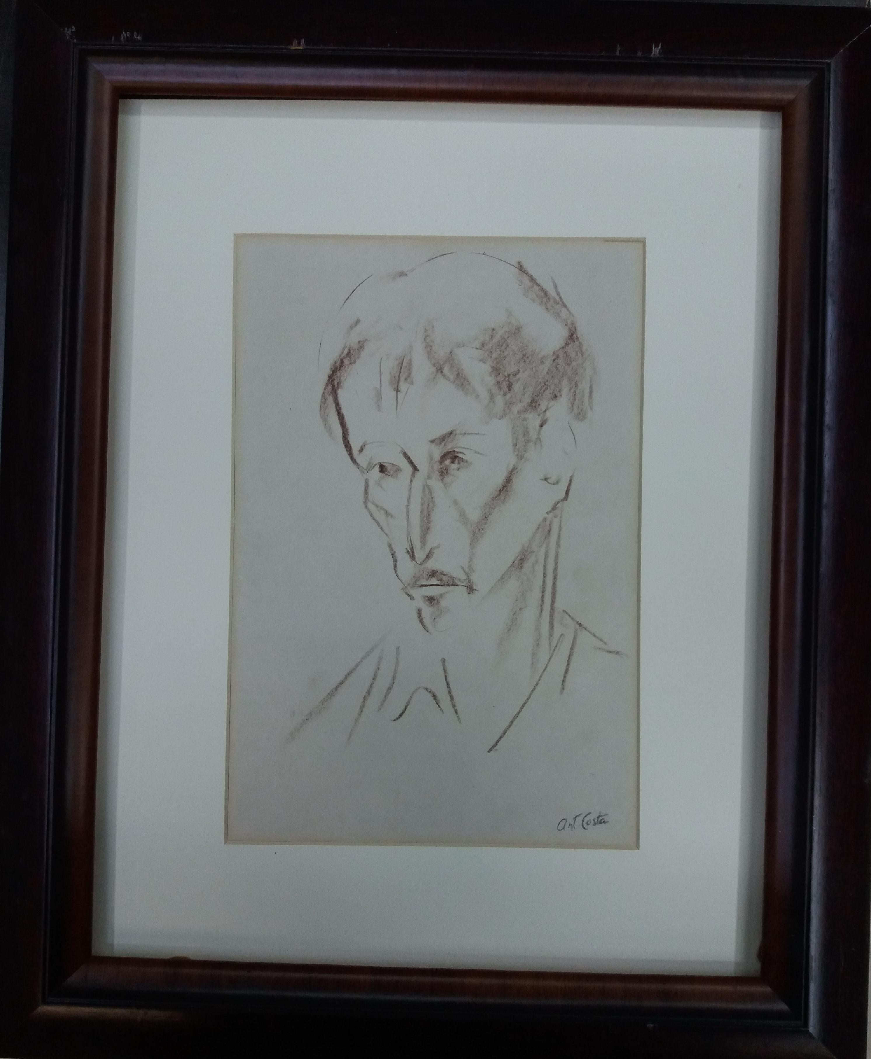 André Derain - profile face. original pencil drawing painting For Sale ...