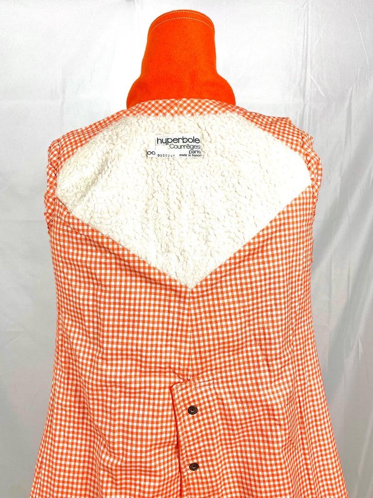 A. Courréges Hyperbole wool orange trouser suit from 1970 For Sale at ...