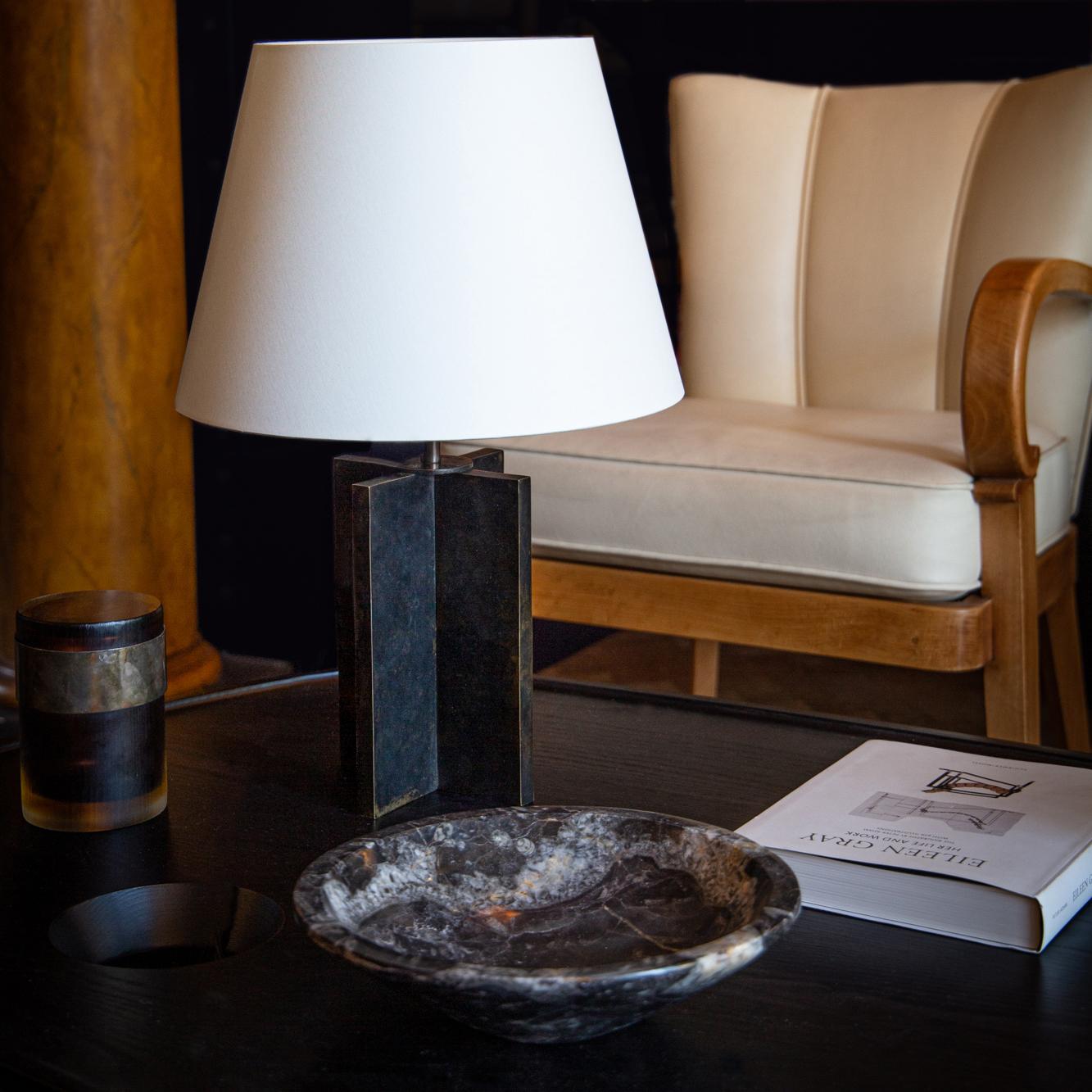 Solid Bronze Table Lamp in the Manner of Jean-Michel Frank, c1930s at ...