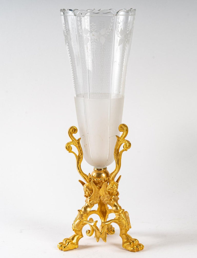 Cup and a Pair of Cornet, 19th Century For Sale at 1stDibs