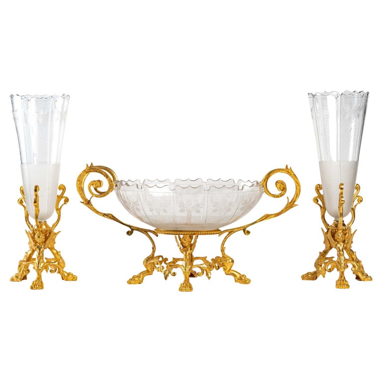 Cup and a Pair of Cornet, 19th Century For Sale at 1stDibs