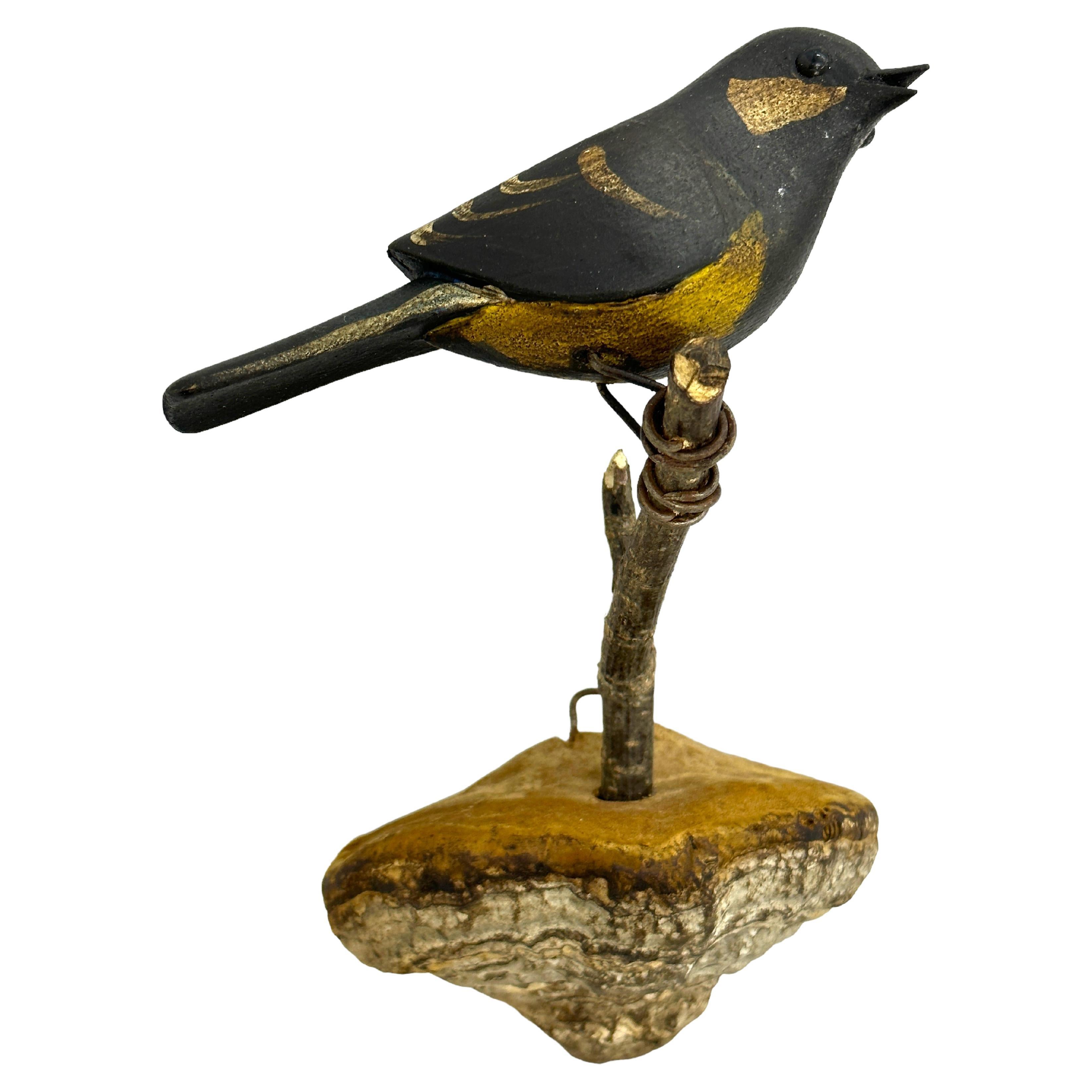 Two Cute Vichtauer Hand Carved Wood Birds, Black Forest Folk Art ...