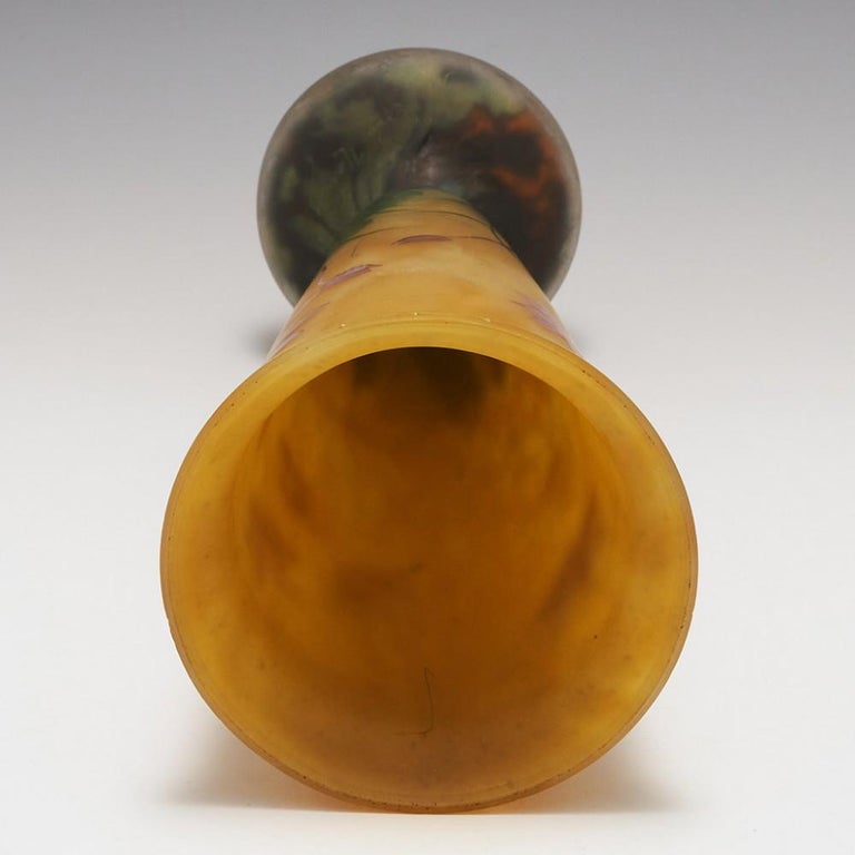 A Daum Mado Nancy Art Nouveau Glass Vase c1925 For Sale at 1stDibs