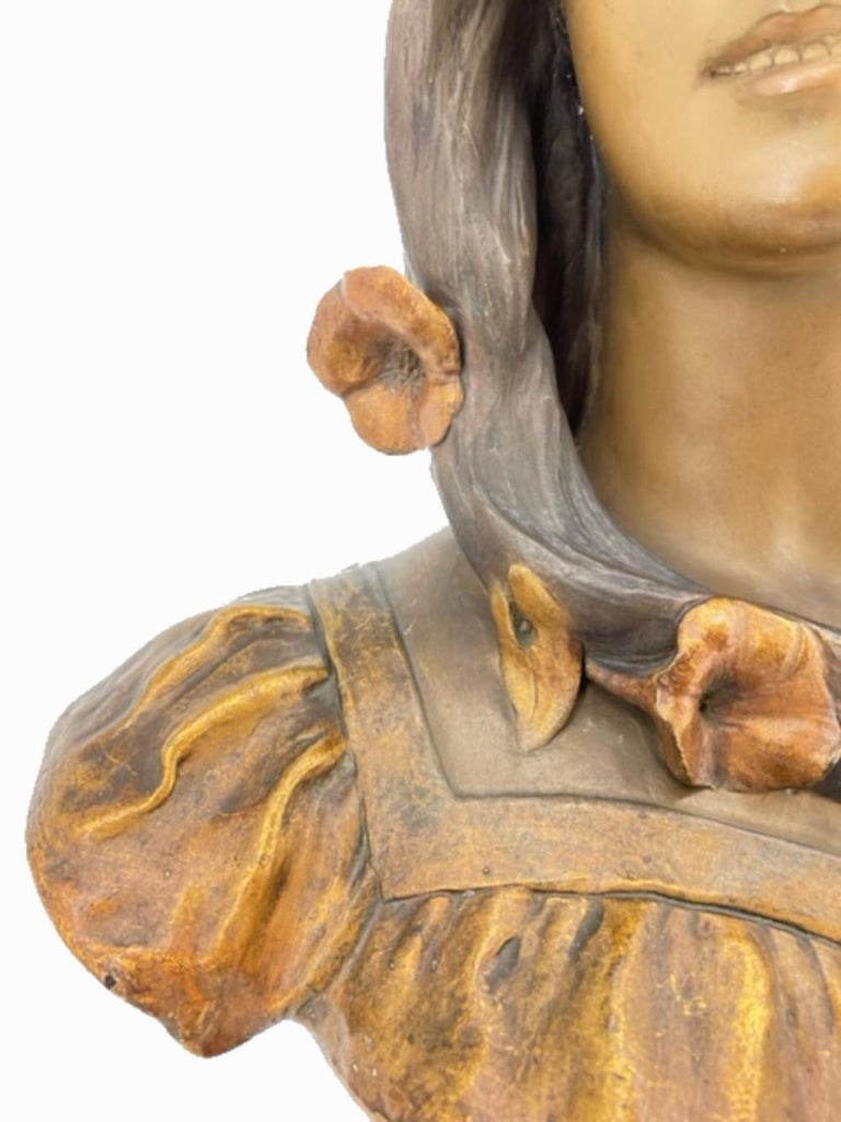 A. De Remière, Friedrich Goldscheider Polychrome Patinated Terracotta ...