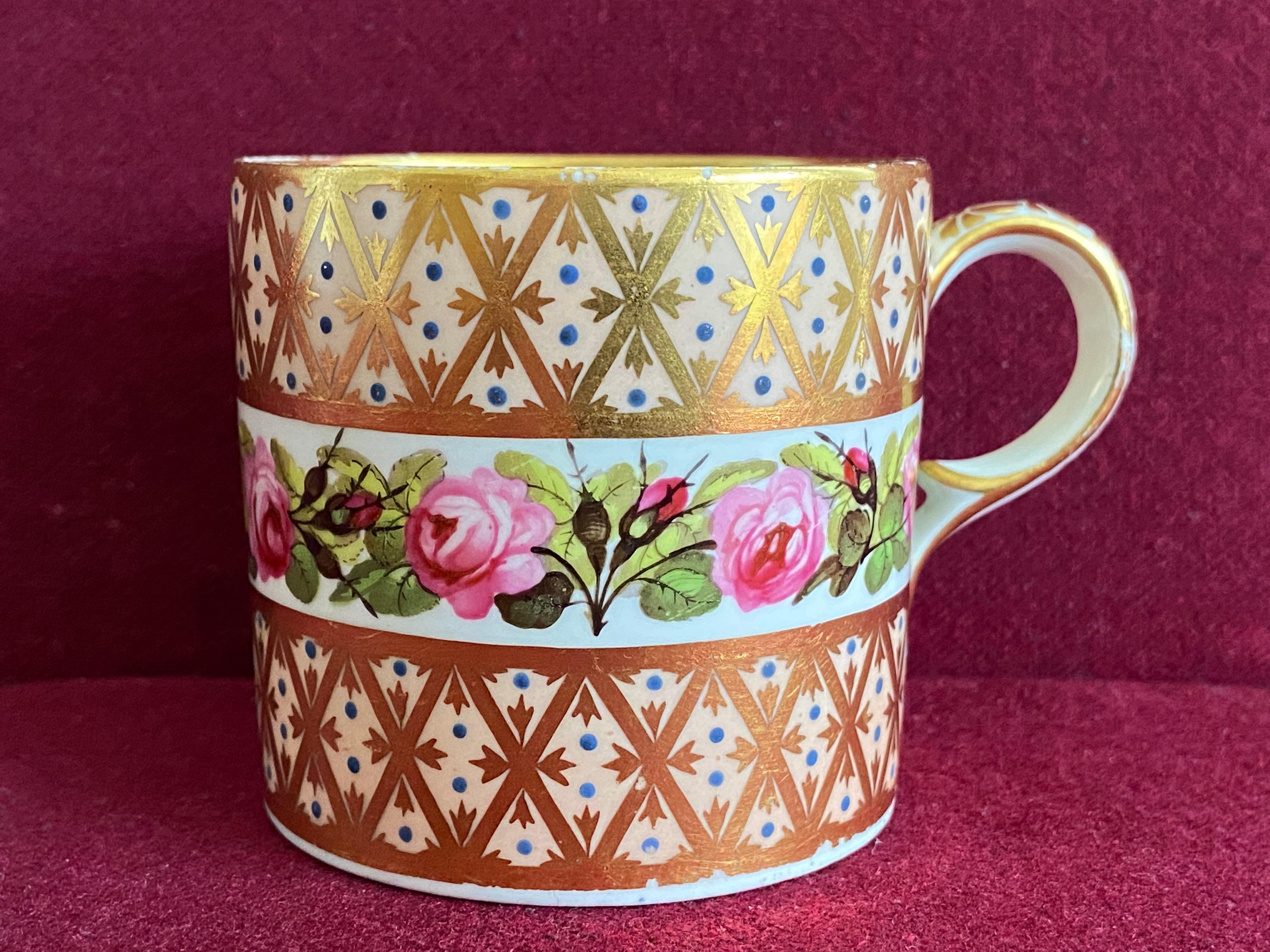 Derby Coffee Can Decorated in the Manner of William Billingsley For ...