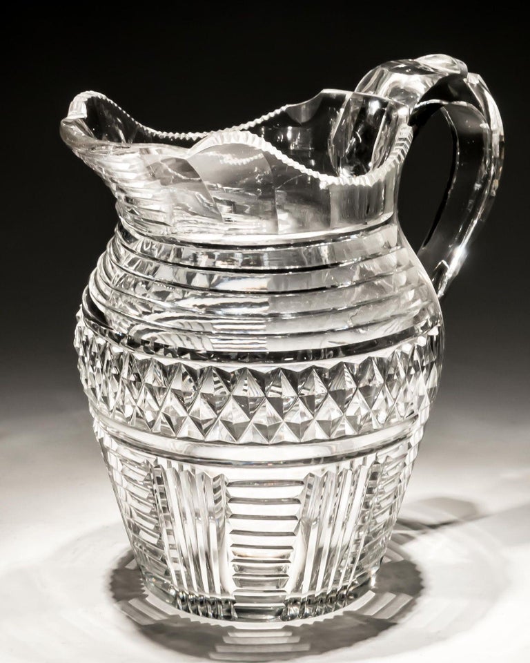 Diamond and Step Cut Water Jug For Sale at 1stDibs