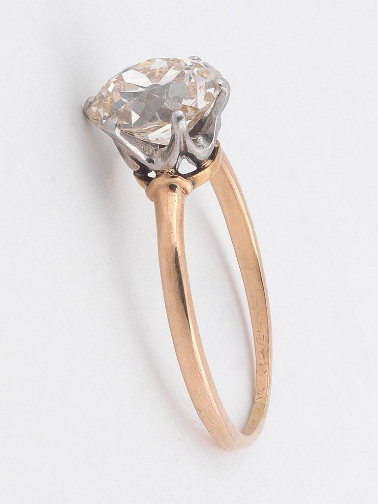 Diamond Single-Stone Ring at 1stDibs