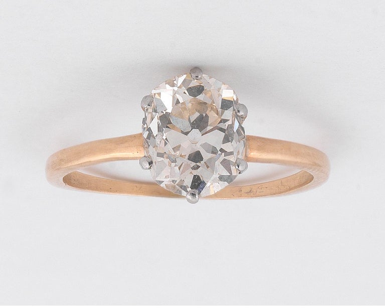 Diamond Single-Stone Ring at 1stDibs